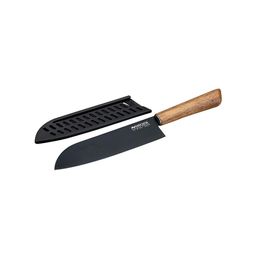 Fackelmann Santokumesser ''Nirosta'' in Schwarz/ Hellbraun - (L)31 cm - 13% | Kuechenhelfer