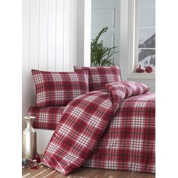 Elizabed Bettw&auml;sche-Set in Rot/ Wei&szlig; - 69% | Gr&ouml;&szlig;e 200x200 cm | Bettwaesche-bettwaren