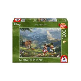 Schmidt Spiele 1.000tlg. Puzzle "Disney, Mickey & Minnie in den Alpen" - ab 12 Jahren - 18% | Gesellschaftsspiele