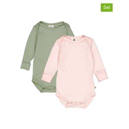 m&uuml;sli 2er-Set: Bodys in Rosa/ Khaki - 43% | Gr&ouml;&szlig;e 62 | Baby-bodys