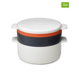 Joseph Joseph JosephJoseph 4tlg. Mikrowellen-Koch-Set "M-Cuisine" in Wei&szlig;/ Orange/ Anthrazit - 38% | Kuechengeraete