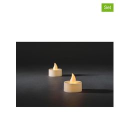 Konstsmide 2er-Set: LED-Teelichter in Wei&szlig; - (H)5,6 cm - 43% | Kerzen-vasen