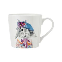 Mikasa Tasse "Rabbit" in Wei&szlig;/ Grau/ Blau - 380 ml - 16% | Gedeckter-tisch