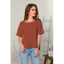 Rodier Lin Leinen-Shirt in Braun - 70% | Gr&ouml;&szlig;e M/L | Damen-tops