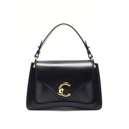 Coccinelle Leder-Henkeltasche in Schwarz - (B)24 x (H)16 x (T)9 cm - 29% | Damen-taschen