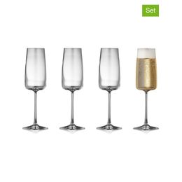 Lyngby Glas 4er-Set: Champagnergl&auml;ser "Zero" - 300 ml - 46% | Gedeckter-tisch