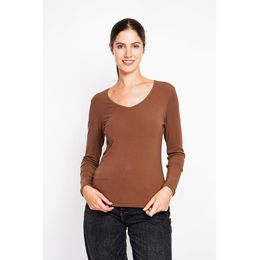 ASSUILI Longsleeve in Hellbraun - 62% | Gr&ouml;&szlig;e 38 | Damen-tops