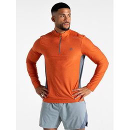 Dare 2b Funktionslongsleeve "Power Up III" in Orange - 77% | Gr&ouml;&szlig;e XS | Herren-sportshirts