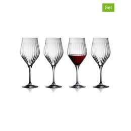 Lyngby Glas 4er-Set: Rotweingl&auml;ser ''Ane'' in Transparent - 650 ml - 35% | Gedeckter-tisch
