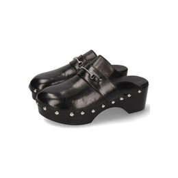 Melvin & Hamilton MELVIN & HAMILTON Leder-Clogs "Flora" in Schwarz - 52% | Gr&ouml;&szlig;e 36 | Damen-pantoletten