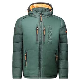 Geographical Norway Steppjacke in Gr&uuml;n/ Orange - 65% | Gr&ouml;&szlig;e M | Herrenjacken