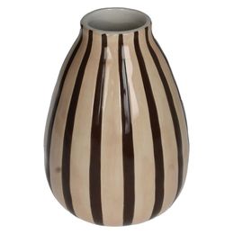 Kersten Vase ''Stripes'' in Beige/ Braun - (H)18 cm - &Oslash; 12 cm - 25% | Kerzen-vasen
