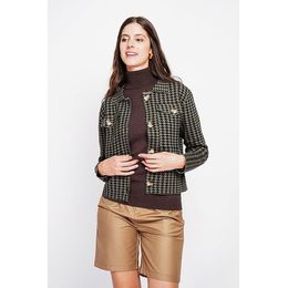ASSUILI Blazer in Schwarz/ Khaki - 71% | Gr&ouml;&szlig;e 40 | Damenjacken