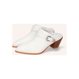 Melvin & Hamilton MELVIN & HAMILTON Leder-Clogs "Finja" in Wei&szlig; - 52% | Gr&ouml;&szlig;e 36 | Damen-pantoletten