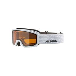 Alpina Ski-/ Snowboardbrille "Scarabeo JR" in Wei&szlig;/ Orange - 39% | Kinder-austruestung-accessoires