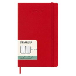 Moleskine Wochenplaner "2025/2026" in Rot - (B)13 x (H)21 cm - 66% | Buero-schulbedarf