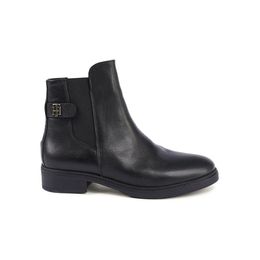 Tommy Hilfiger Shoes Leder-Chelsea-Boots in Schwarz - 56% | Gr&ouml;&szlig;e 41 | Stiefeletten