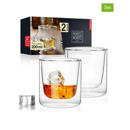 Moritz & Moritz 2er-Set: Whiskygl&auml;ser in Transparent - 200 ml - 66% | Gedeckter-tisch