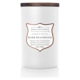 Colonial Candle Duftkerze "Warm Beachwood" in Wei&szlig; - 566 g - 54% | Kerzen-vasen
