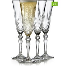 Lyngby Glas 4er-Set: Champagnergl&auml;ser "Melodia" - 160 ml - 53% | Gedeckter-tisch