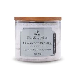 Colonial Candle Duftkerze "Cedarwood Blossom" in Wei&szlig; - 411 g - 49% | Kerzen-vasen