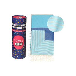 Towel to Go Strandtuch "Towel to Go - Palermo" in Blau/ T&uuml;rkis - (L)180 x (B)100 cm - 22% | Badtextilien