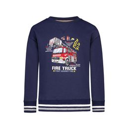 SALT & PEPPER Salt and Pepper Sweatshirt "Fire truck" in Dunkelblau - 48% | Gr&ouml;&szlig;e 128/134 | Kinder-sweatshirts-jacken