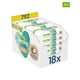 Pampers 18er-Set: Feuchtt&uuml;cher "Harmonie Coco" - 18x 44 St&uuml;ck - 13% | Baby-pflege-produkte