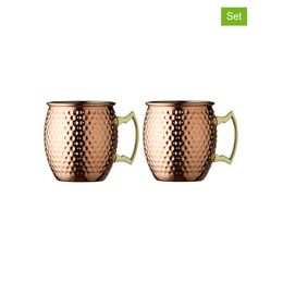 Lyngby Glas 2er-Set: Moscow-Mule-Becher in Kupfer - 550 ml - 29% | Gedeckter-tisch