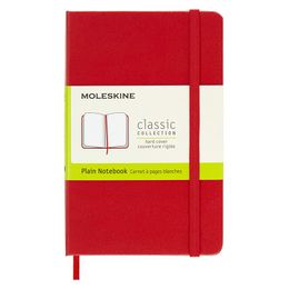 Moleskine Blanko Notizbuch in Rot - (B)9 x (H)14 cm - 47% | Buero-schulbedarf