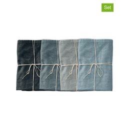 Madre Selva 4er-Set: Servietten "Blue Gradient" in Blau - (L)40 x (B)20 cm - 35% |