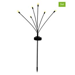 Garden Hero 2er-Set: LED-Solar-Gartenstecker in Schwarz - (L)67 cm - 12% | Aussenbeleuchtung