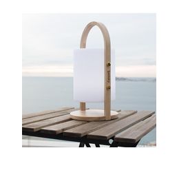lumisky LED-Dekoleuchte "Woody" in Wei&szlig; - (H)39 x &Oslash; 18 cm - 72% | Aussenbeleuchtung
