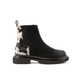 Lazamani Leder-Boots in Schwarz/ Wei&szlig; - 49% | Gr&ouml;&szlig;e 37 | Damen-stiefel