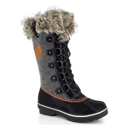 Kimberfeel Winterstiefel "Capucine" in Schwarz/ Grau - 63% | Gr&ouml;&szlig;e 35 | Damen-stiefel