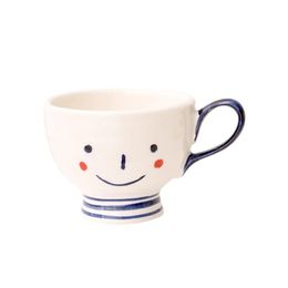 The Wild Hug Tasse "Smilie" in Wei&szlig;/ Dunkelblau - (H)9 x &Oslash; 11 cm - 30% | Gedeckter-tisch