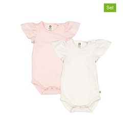 m&uuml;sli 2er-Set: Bodys in Creme/ Rosa - 44% | Gr&ouml;&szlig;e 74 | Baby-bodys