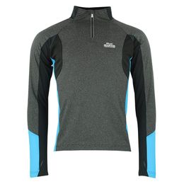 Peak Mountain Funktionsshirt "Cantor" in Grau/ Schwarz - 64% | Gr&ouml;&szlig;e M | Herren-sportshirts