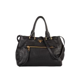 Prada Leder-Henkeltasche in Schwarz - (B)35 x (H)27 x (T)17 cm - 54% | Damen-taschen