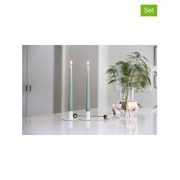 Liljeholmens Candle 2er-Set: Stabkerzen "Prisma" in Hellgr&uuml;n - 2x 4 St&uuml;ck - 38% | Kerzen-vasen