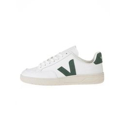 Veja Leder-Sneakers "V 12" in Wei&szlig;/ Gr&uuml;n - 54% | Gr&ouml;&szlig;e 48 | Damen-sneakers