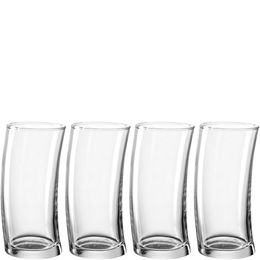 Leonardo Gl&auml;serset Swing, Klar, Glas, 4-teilig, 7x15.5x7 cm, Essen & Trinken, Gl&auml;ser, Gl&auml;ser-Sets