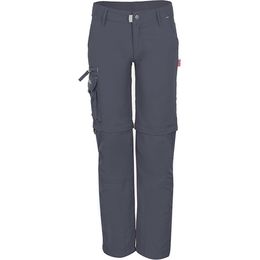 Trollkids Zipp-Off-Trekkinghose "Oppland" - Slim fit - in Anthrazit - 45% | Gr&ouml;&szlig;e 158 | Kinderhosen