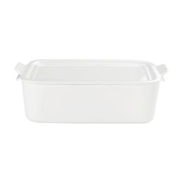Homeware Profession. Auflaufform, Wei&szlig;, Keramik, 2,5 L, rechteckig, 18.3x10.4x30.5 cm, Lfgb, backofengeeignet, mikrowellengeeignet, Kochen, Auflaufformen