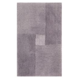 Homie Living Hochflor-Badvorleger "San Piero" in Grau - 56% | Gr&ouml;&szlig;e 55x65 cm | Heimtextilien-badematten