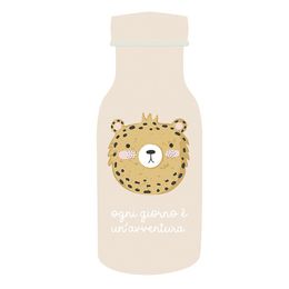 Villa d ́Este Isolierflasche "Cheetah" in Creme/ Hellbraun - 420 ml - 44% | Kinder-austruestung-accessoires
