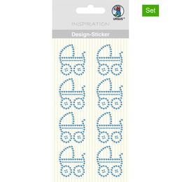 URSUS Design-Sticker "Kinderwagen" in Blau - 42% | Kreativbedarf-diy