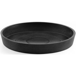 Ecopots Blumentopfuntersetzer &raquo;ROUND SAUCER Dark Grey&laquo; BxTxH: 18x18x2,5 cm grau Kunststoff