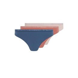 Tommy Hilfiger Underwear Damen &raquo;LACE 3P THONG (EXT SIZES)&laquo; Packung, 3er-Pack, mit Tommy Hilfiger Logobund bunt L (40)