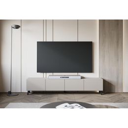Home Affaire Lowboard &raquo;LOWBOARD PHUKET II, TV-Kommode Breite 190cm&laquo; 1 Stk. tlg. Modernes, griffloses Design mit 4 Klappen in eleganten, matten Farben 